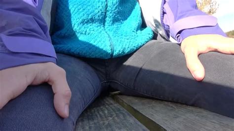 She Pee In Her Pants Sitting At The Picnic Table