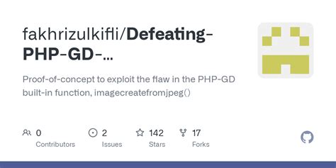 Github Fakhrizulkiflidefeating Php Gd Imagecreatefromjpeg Proof Of