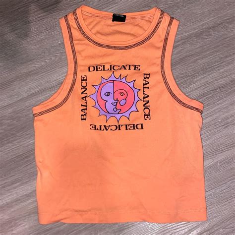Urban Outfitters Orange Tank Size Small Only Worn Depop