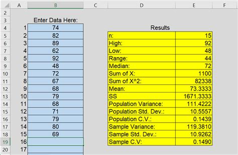 Spreadsheets Statistical Analysis At Sheila Cline Blog