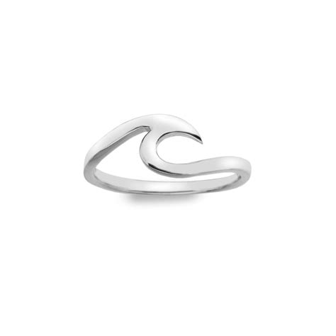 Wave Ring Sterling Silver Handcrafted Cornish Nature Inspired Design