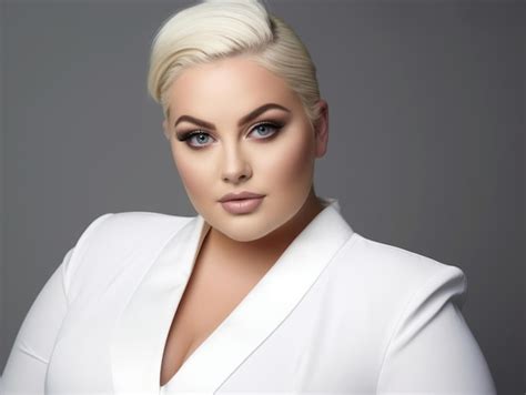 Premium Ai Image Confident Plus Size Woman Rocking Her Journey