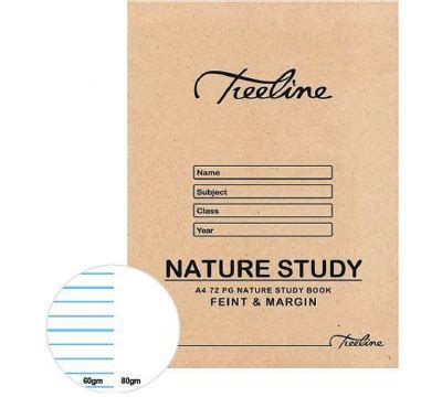 TREELINE A4 College Exercise Book 72 Page Nature Study