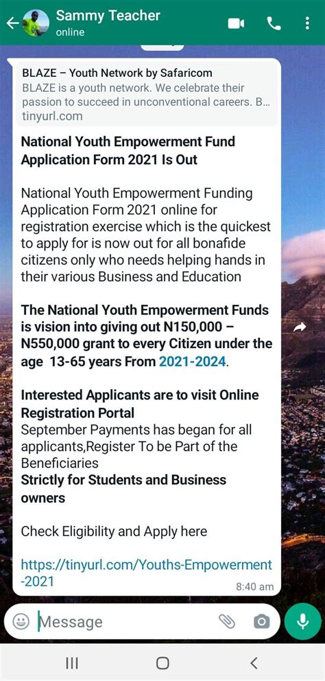 Beware ‘national Youth Empowerment Fund Scam On Facebook And Whatsapp