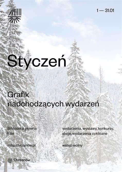 Grafik nadchodzących wydarzeń STYCZEŃ 2024 Miejska Biblioteka