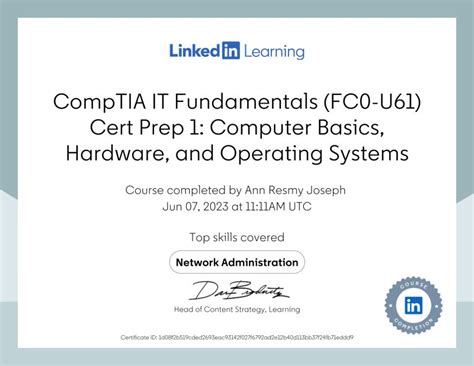 Ann Resmy Joseph On Linkedin Certificate Of Completion