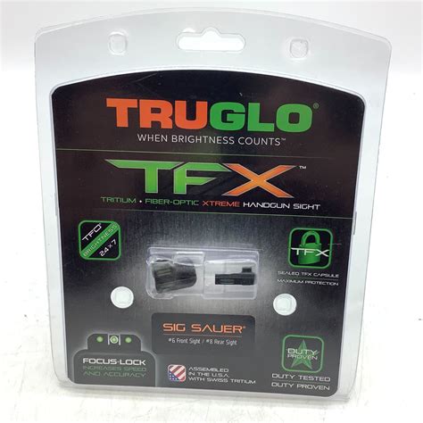 Truglo Tfx Fiber Optic Xtreme Handgun Sight For Sig Sauer 6 Front 8