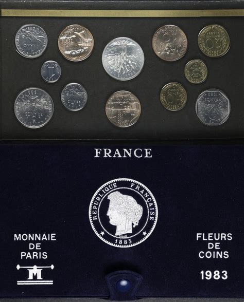 Frankrijk Year Set FDC 1983 12 Monnaies Dont 100 Francs Argent