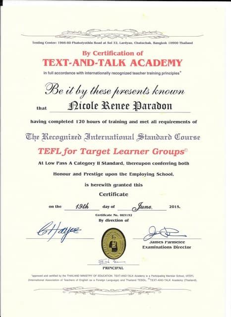 Certificate Evaluation Pdf