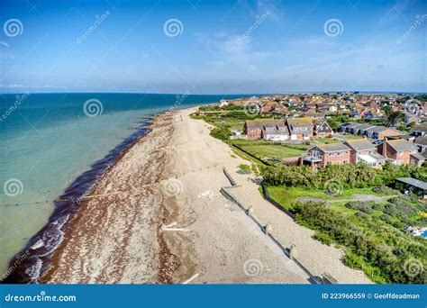 Aerial View Over South Beach Selsey West Sussex Stock Image Image Of