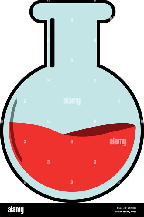 Chemical Bottle Test Tube Icon Chemistry Glass Flask Beaker With