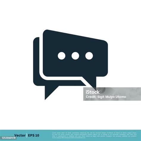 말하는 음성 거품 아이콘 벡터 로고 템플릿 일러스트 디자인 벡터 Eps 10 Brand Name Online Messaging Platform에 대한 스톡 벡터 아트 및