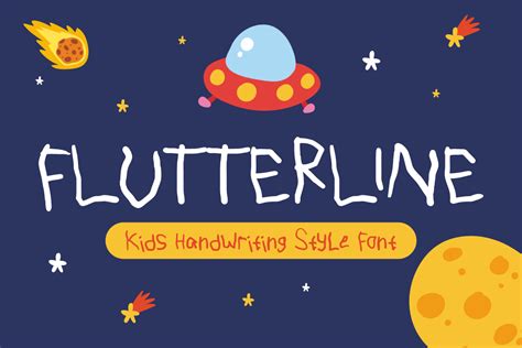 Flutter Line Font By Yunitaecy · Creative Fabrica