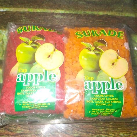 Jual Sukade Warna Warni Topping Hiasan Kue Cake Bolu Buah 1kg Cap Apple