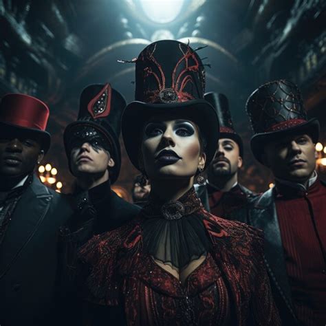 Free Ai Image People With Gothic Style Costumes And Make Up