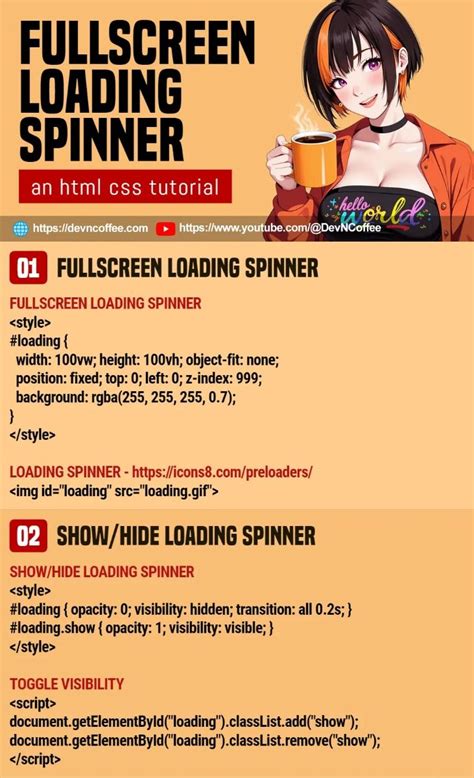 How To Create A Simple Fullscreen Loading Spinner In Html Css Html