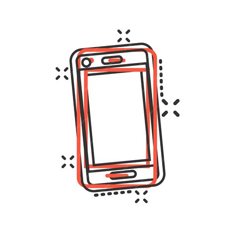 Premium Vector Phone Device Sign Icon In Comic Style Smartphone Vector Cartoon Illustration On