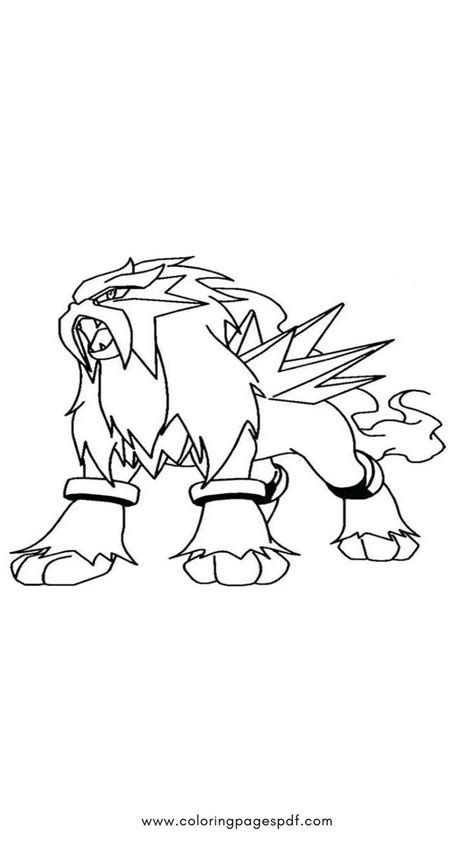 Pokémon Coloring Page Of Entei Pokemon coloring Pokemon coloring