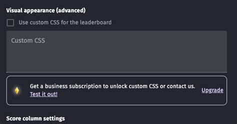 Solved Trying To Enable Custom CSS On Leaderboards After Pro Upgrade