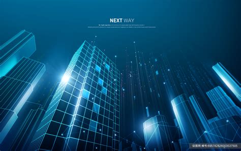互联网大数据ai科技感蓝色展板背景psd下载 编号695782826003537505 设图网