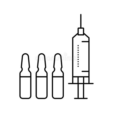 疫苗注射器线图标矢量图黑色插图 向量例证 插画 包括有 技术 线性 图标 排行 查出 例证 241738804