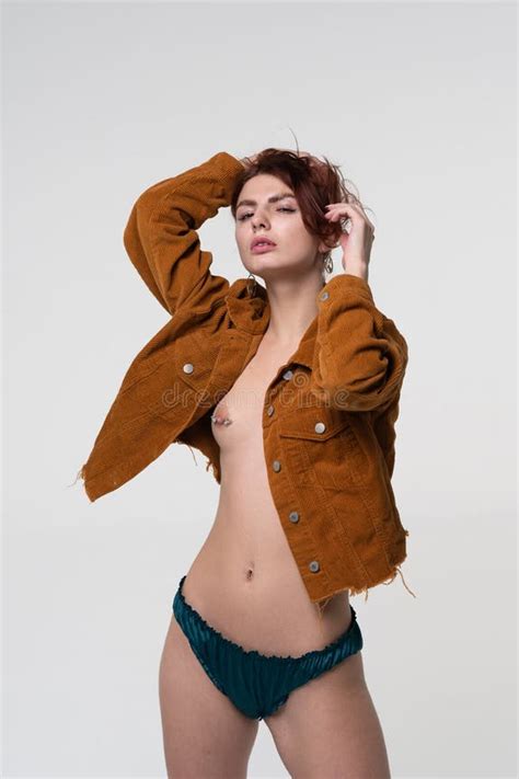 Young Beautiful Girl Posing Nude In Studio Stock Image Image Of Wall