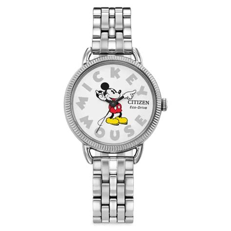 Mickey Mouse Stainless Steel Eco Drive Watch For Women By Citizen