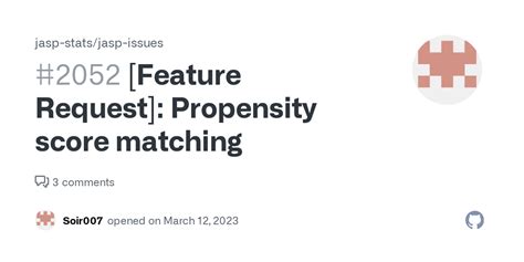 Feature Request Propensity Score Matching Issue Jasp Stats