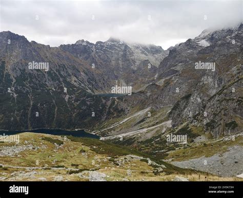 Beautiful View Of Czarny Staw Pod Rysami Black Lake Below Mount Rysy