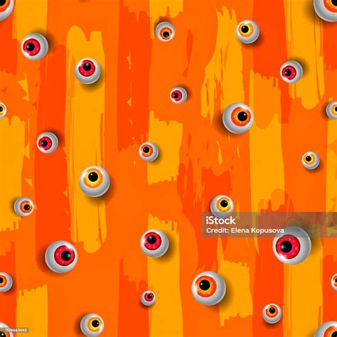 만화 스타일의 할로윈 개념입니다 으스스한 여러 가지 빛깔의 눈을 가진 매끄러운 추상적인 줄무늬 배경 앱을 위한 창의적인 휴일 배경 인쇄 0명에 대한 스톡 벡터 아트 및 기타