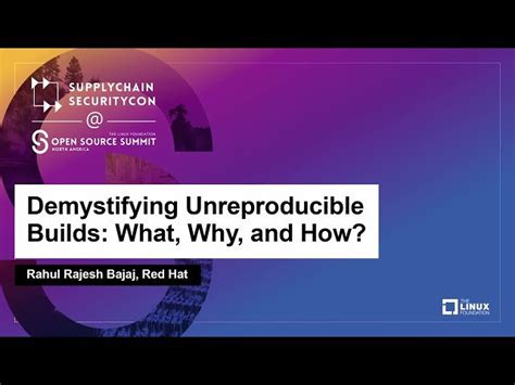Free Video: Demystifying Unreproducible Builds: What, Why, and How from Linux Foundation | Class ...