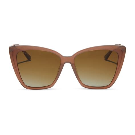 Becky Ii Cateye Sunglasses Macchiato And Brown Gradient Diff Eyewear