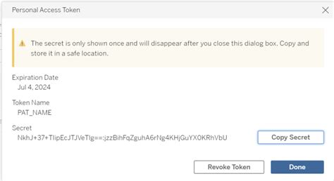 Creating A Personal Access Token Pat In Tableau Cloud Visualisedata