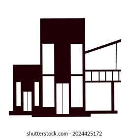 Simple House Vector Illustration On White Stock Vector Royalty Free