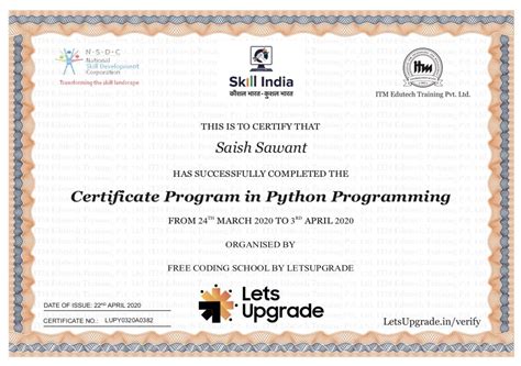 Saish Sawant On Linkedin Pythonprogramming Letsupgrade 10 Comments