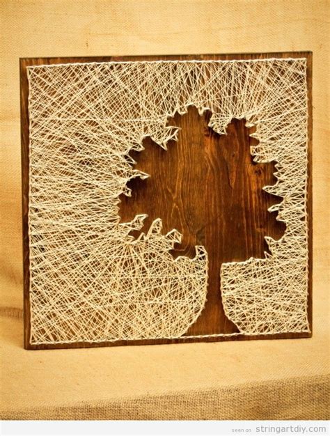 Tree Silhouette String Art Diy String Art Diy Free Patterns And Templates To Make Your Own