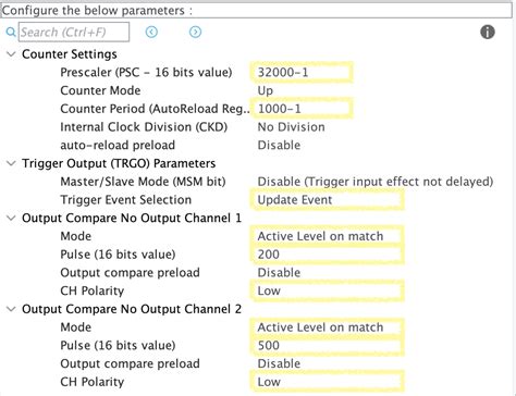 Stm32 General Purpose Timer As A Trigger For Multiple Time Dependant Events