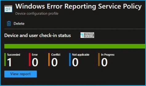 Windows Error Reporting Service Policy Using Intune Htmd Blog