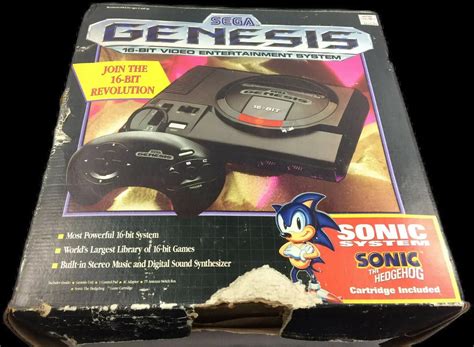 Sega Genesis Sonic The Hedgehog Blue Box Bundle Na Consolevariations