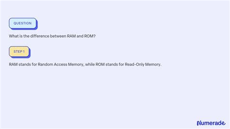 ⏩solved What Is The Difference Between Ram And Rom Numerade