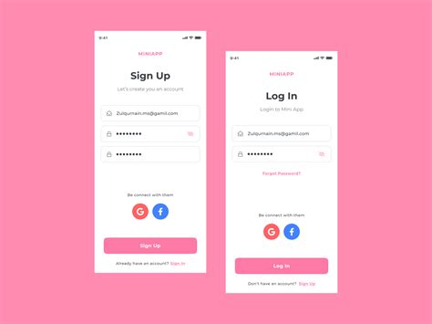 Loginsignup Mobile App Uxui Design By Zulqurnain On Dribbble