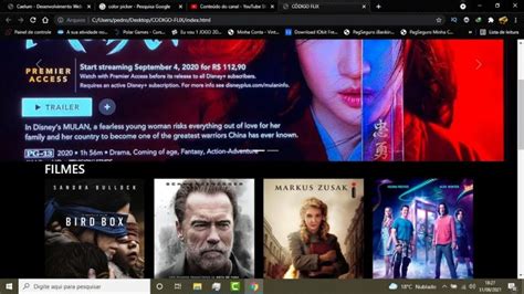 CRIAÇÃO DO SITE DO ZERO PLATAFORMA DE FILMES FLIX CODE HTML CSS3