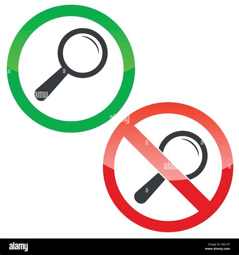 Search Permission Signs Set Stock Photo Alamy