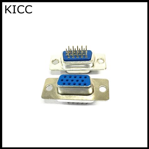 5pcs Dp15 Hole Female Insert Plate Type Pcb D Sub Connector Vga Serial