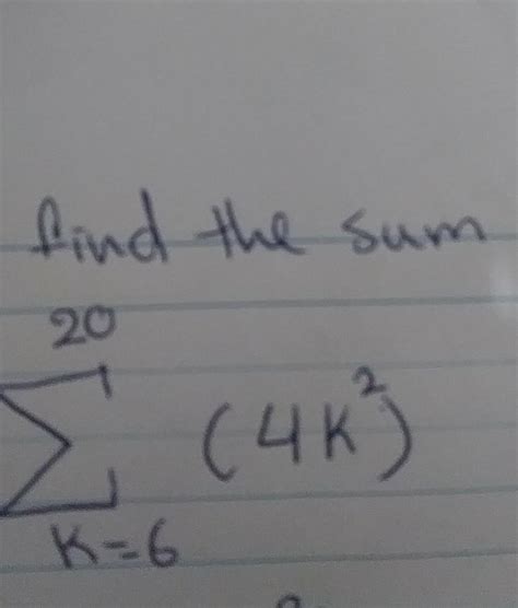Solved find the sum чк К Chegg com