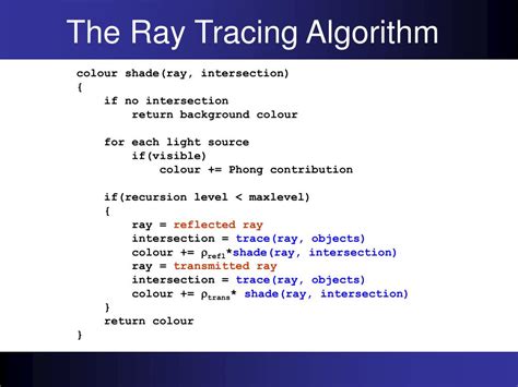 Ppt Ray Tracing Powerpoint Presentation Free Download Id547471