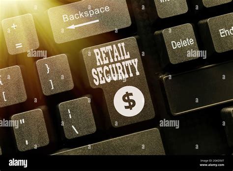 Handwriting Text Retail Security Word Written On Process Which Goods Sold To The Public In A