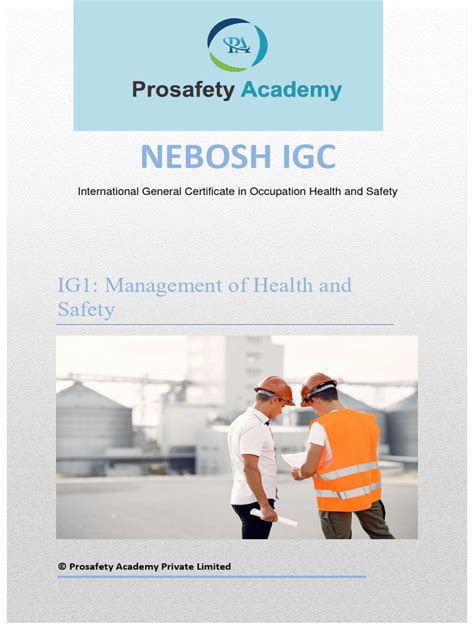 Nebosh Igc Ig1 Pdf Occupational Safety And Health Legal Liability