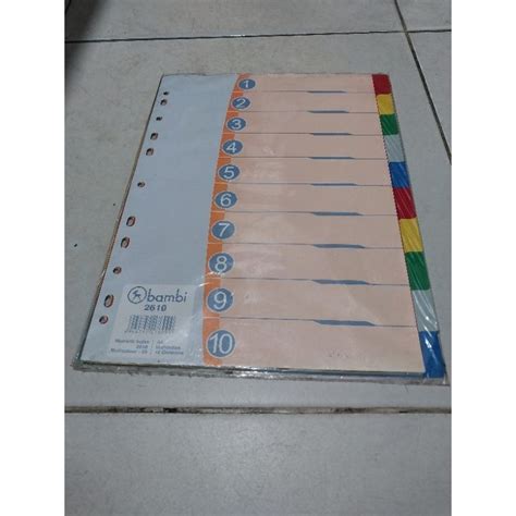 Jual Divider A4 2610 Bambi Bahan Plastik Shopee Indonesia