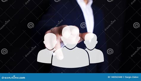 Esquema Dos Povos Do Homem De Neg Cios Foto De Stock Imagem De Tela
